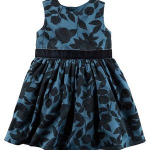 Carter's | Dresses | Carters Navy Blue Floral Sateen 2pc Dress | Poshmark